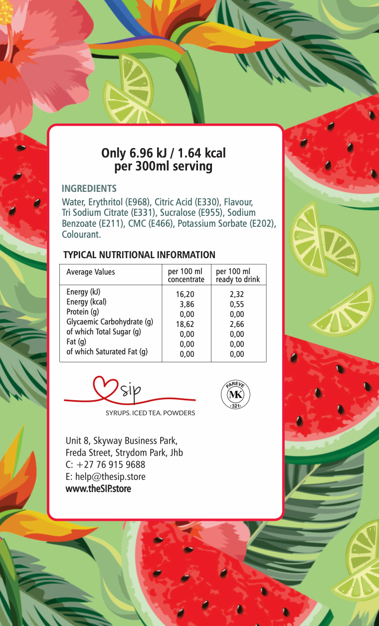 Watermelon Lime Sugar-Free Syrup – The SIP Store SA